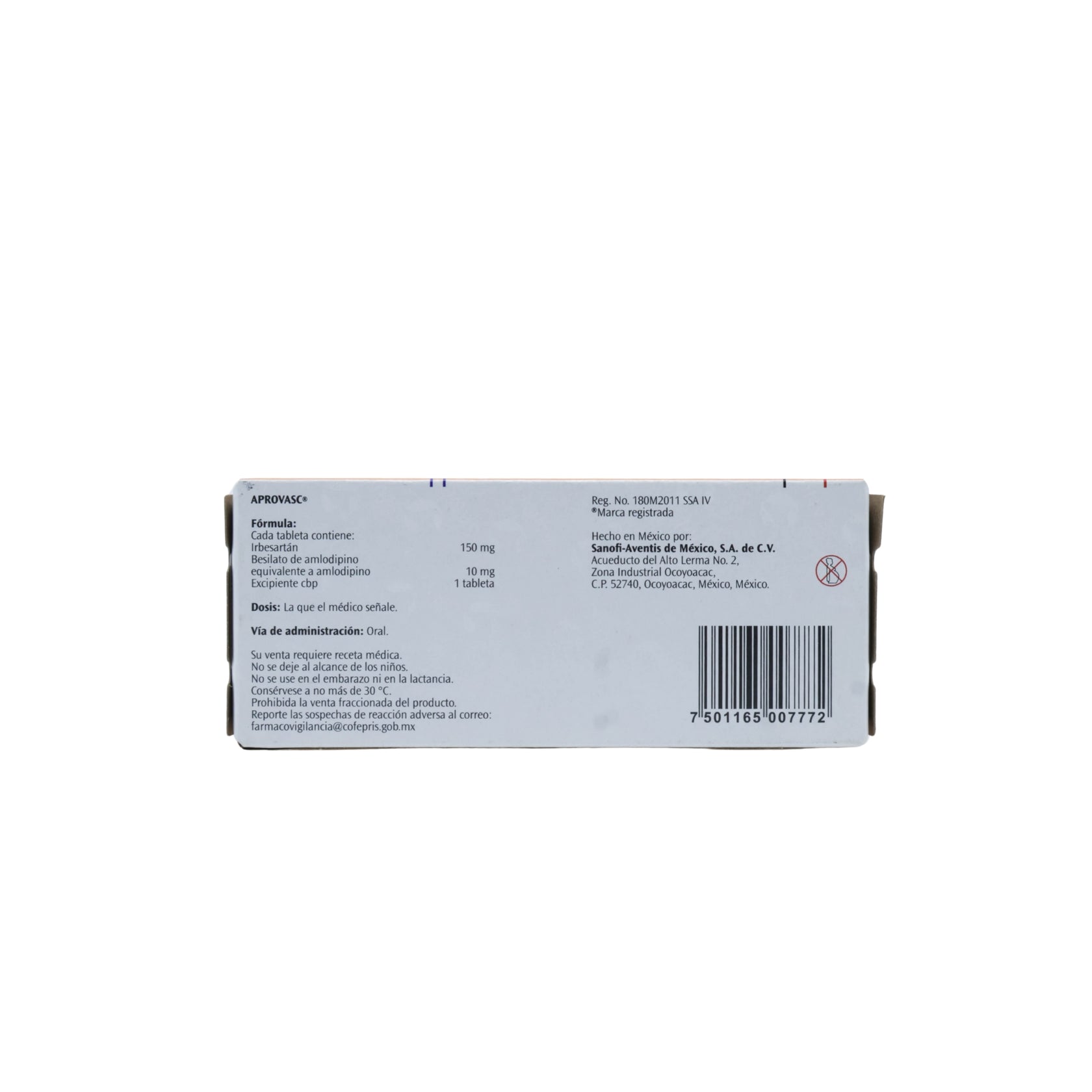 Aprovasc Irbesartán/Amlodipino 150 mg / 10 mg | Farmacia Zuca MedLine
