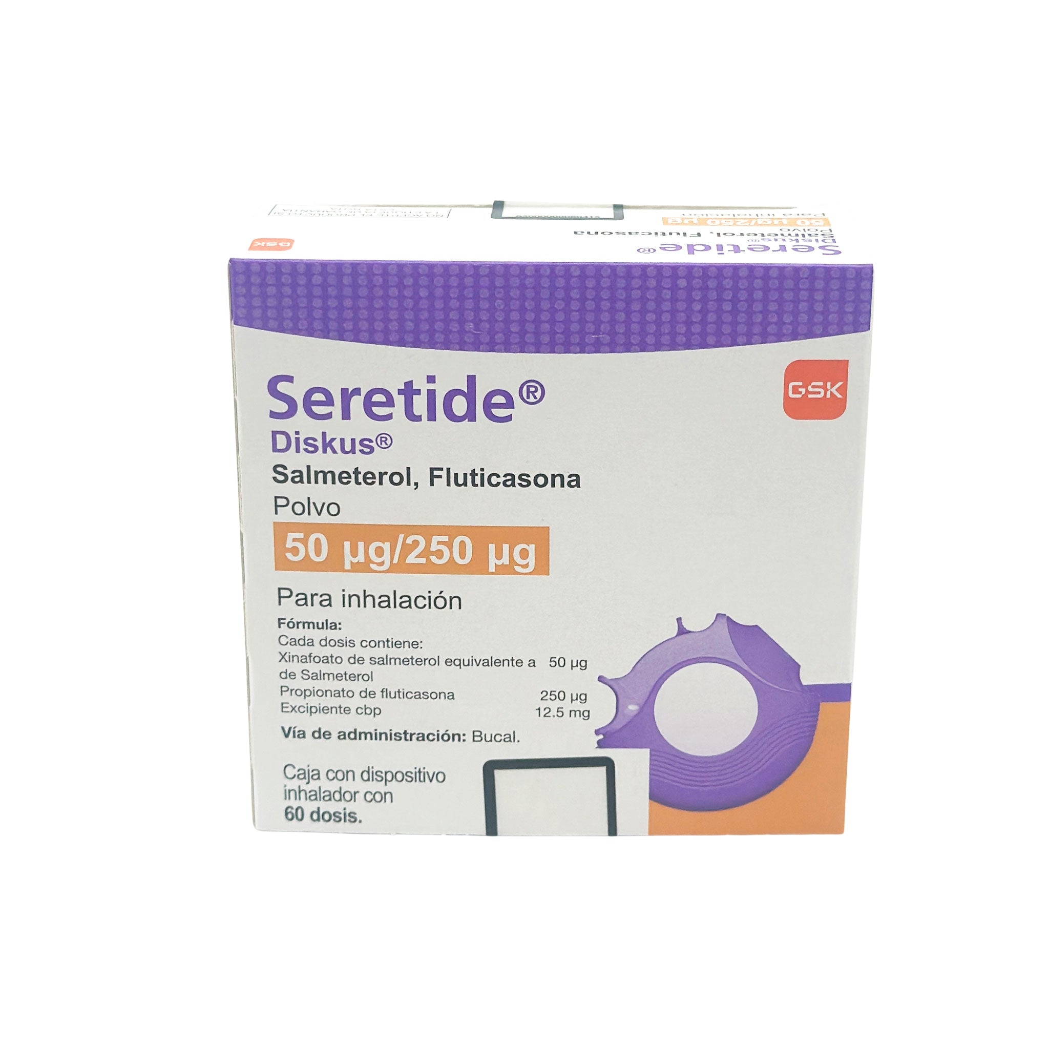 Seretide Diskus 50 mcg / 250 mcg | Farmacia en Línea Zuca MedLine