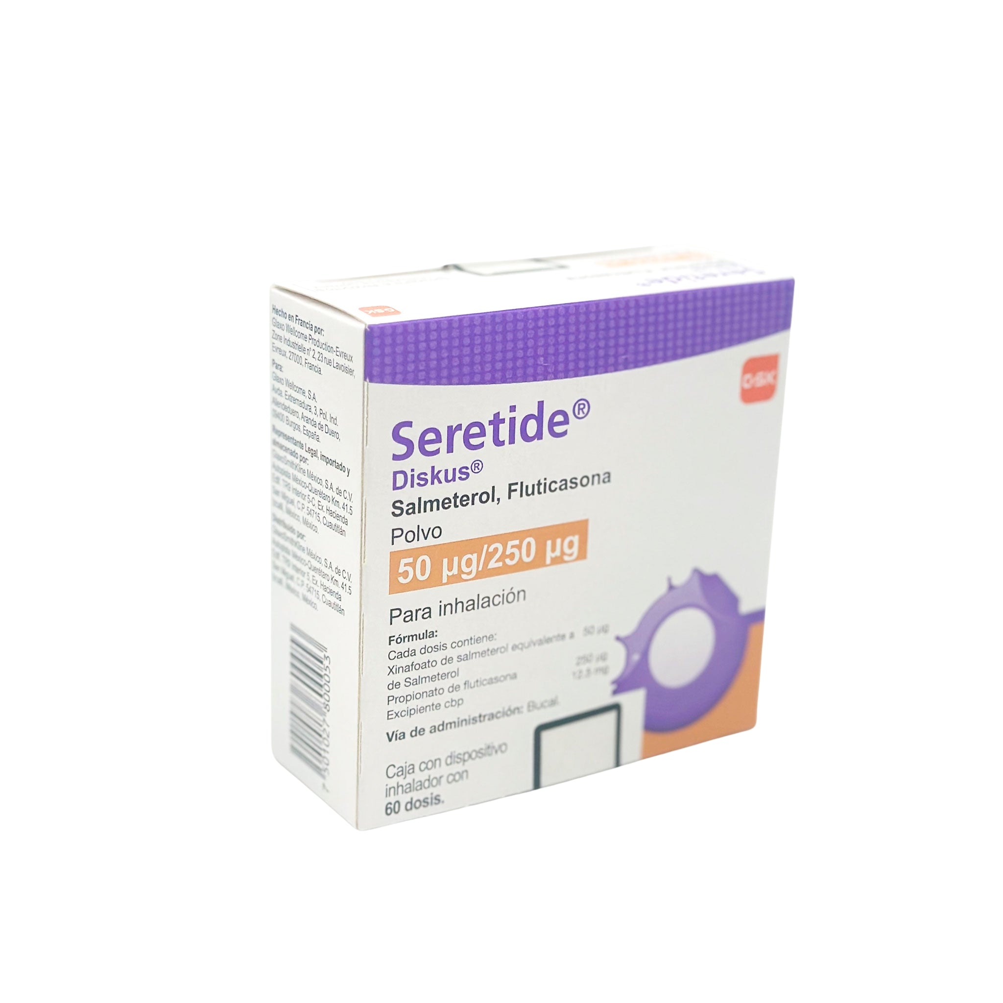 Seretide Diskus 50 mcg / 250 mcg | Farmacia en Línea Zuca MedLine