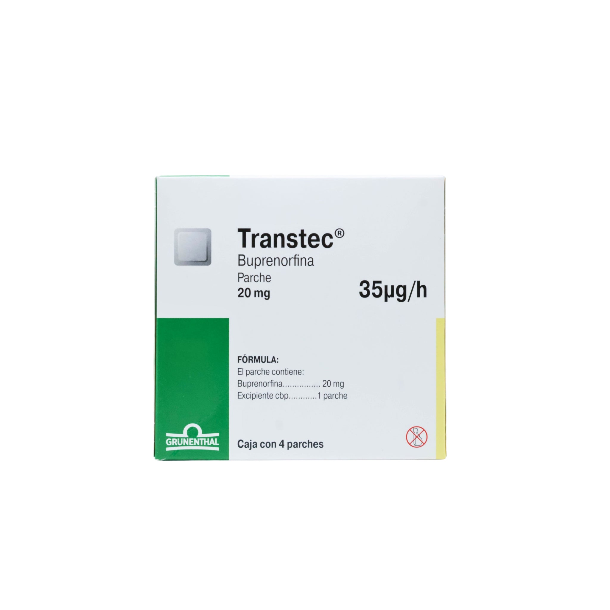 Transtec 20 mg | Farmacia en Línea Zuca MedLine